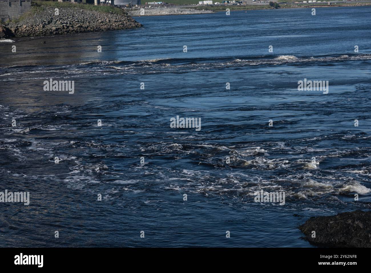 Reversing Falls Rapids of the Bay of Fundy and the Saint John River ...