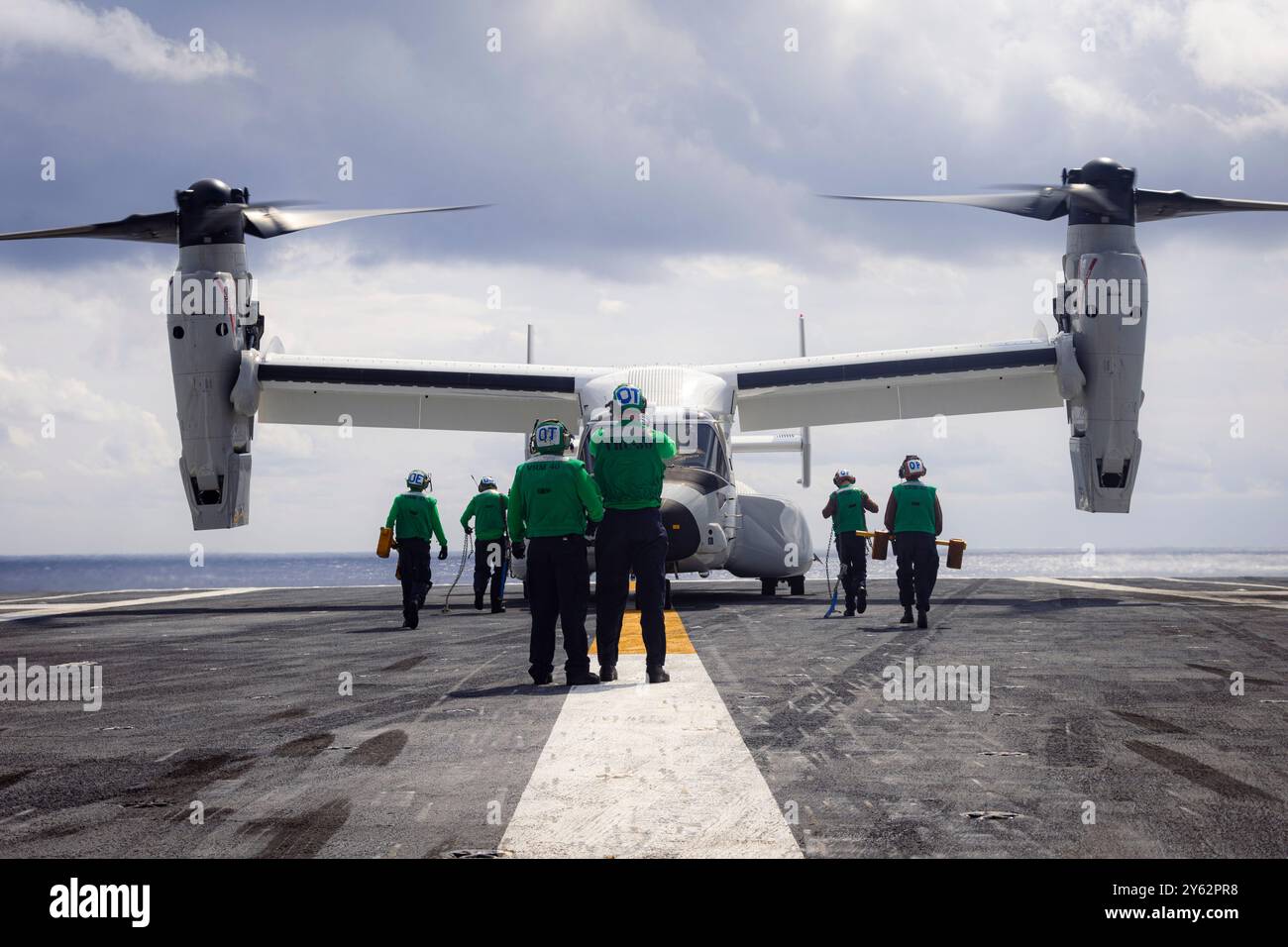 ATLANTIC OCEAN (Sept. 22, 2024) – Sailors assigned to the "Mighty Bison ...