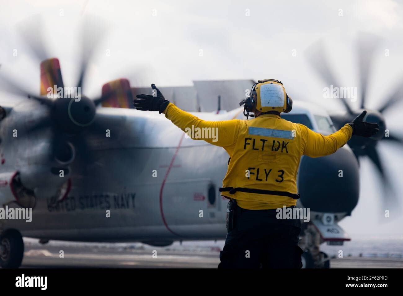 ATLANTIC OCEAN (Sept. 22, 2024) – Aviation Boatswain's Mate 2nd Class ...