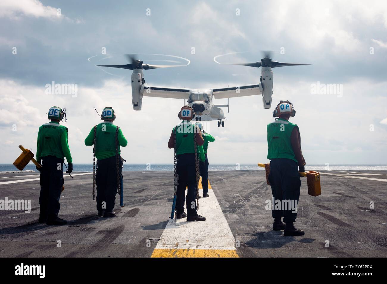 ATLANTIC OCEAN (Sept. 22, 2024) – Sailors assigned to the "Mighty Bison ...