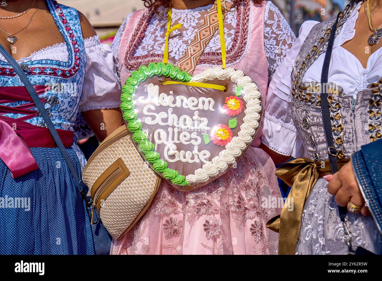 Munich, Bavaria, Germany - September 23, 2024: Gingerbread heart with ...