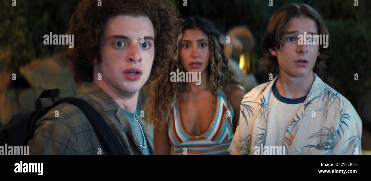 INCOMING, from left: Thomas Barbusca, Isabella Ferreira, Mason Thames ...