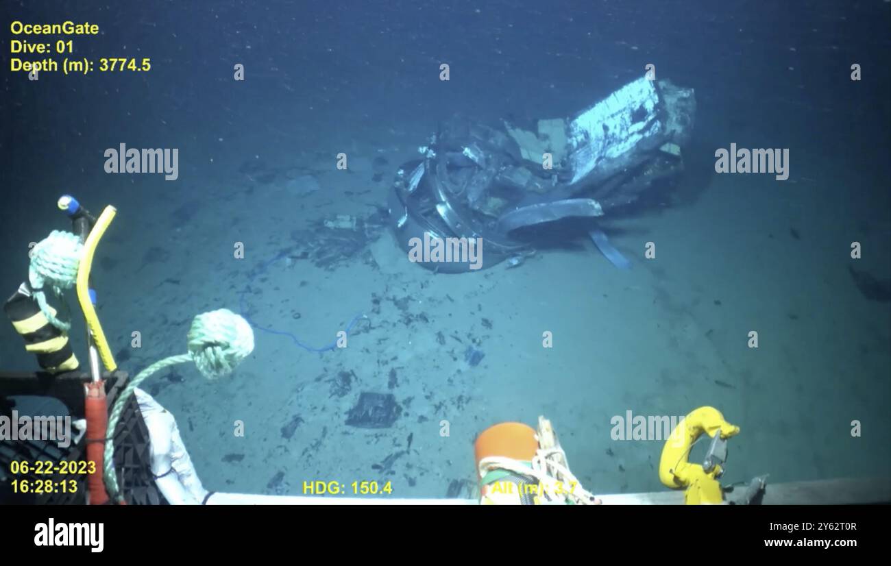 September 16, 2024: Remotely operated vehicle footage of the Titan ...