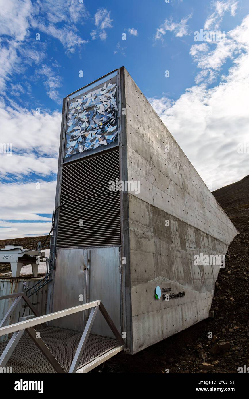 The Global Seed Vault just outside the town of Longyearbyen on the ...