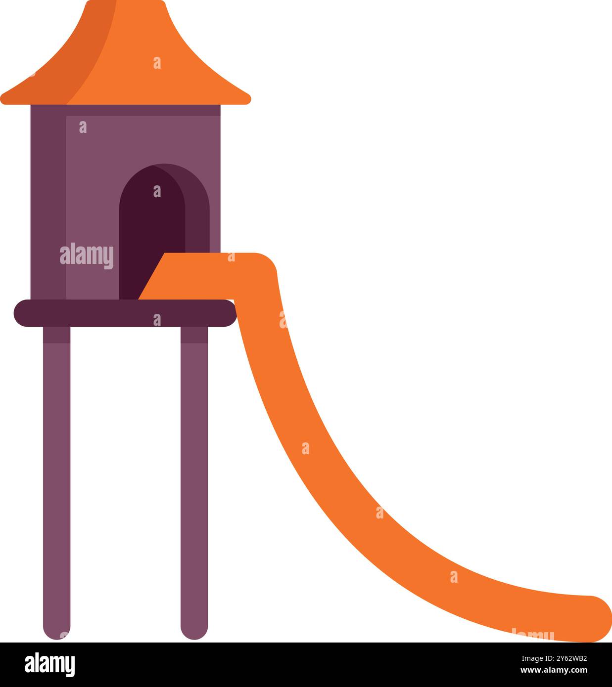 Colorful playground slide tower inviting children to play and have fun ...