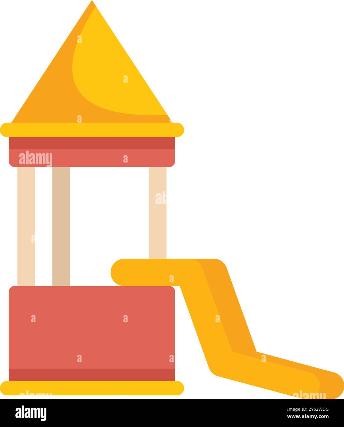 Playground structure with a slide, perfect for illustrating childhood ...
