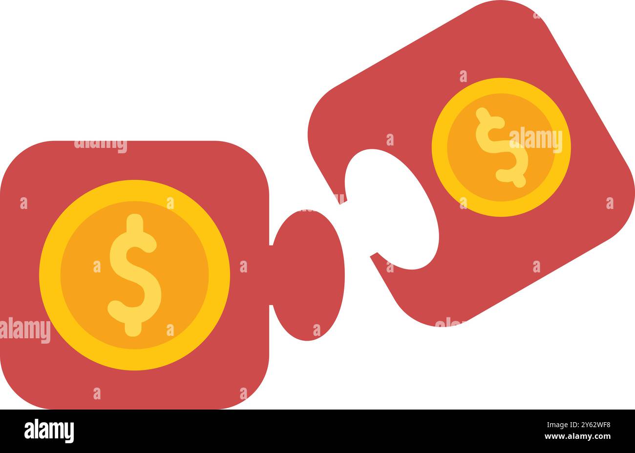 This vector illustration shows the concept of financial solution with ...
