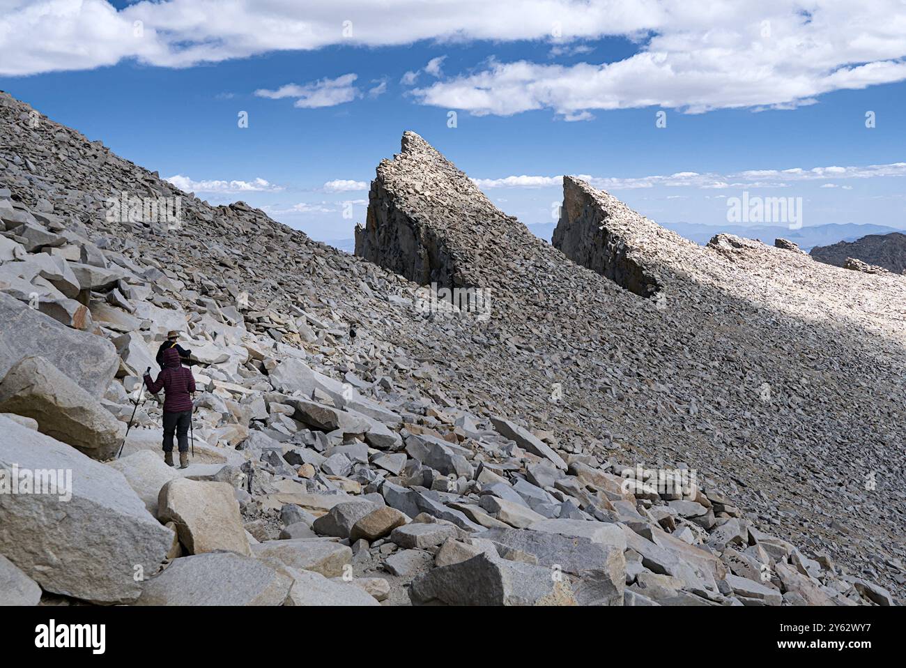 The view from the top of Mt. Whitney Stock Photo - Alamy