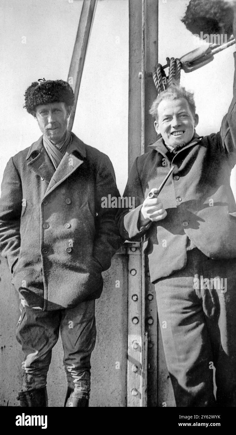 Whaling in the Southern Ocean 1910-1920, crew on board a Norwegian ...