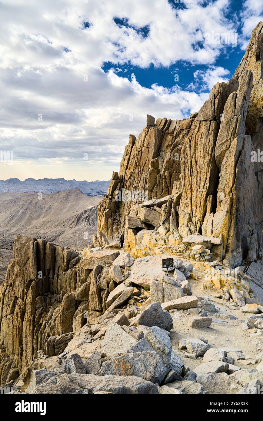 The view from the top of Mt. Whitney Stock Photo - Alamy