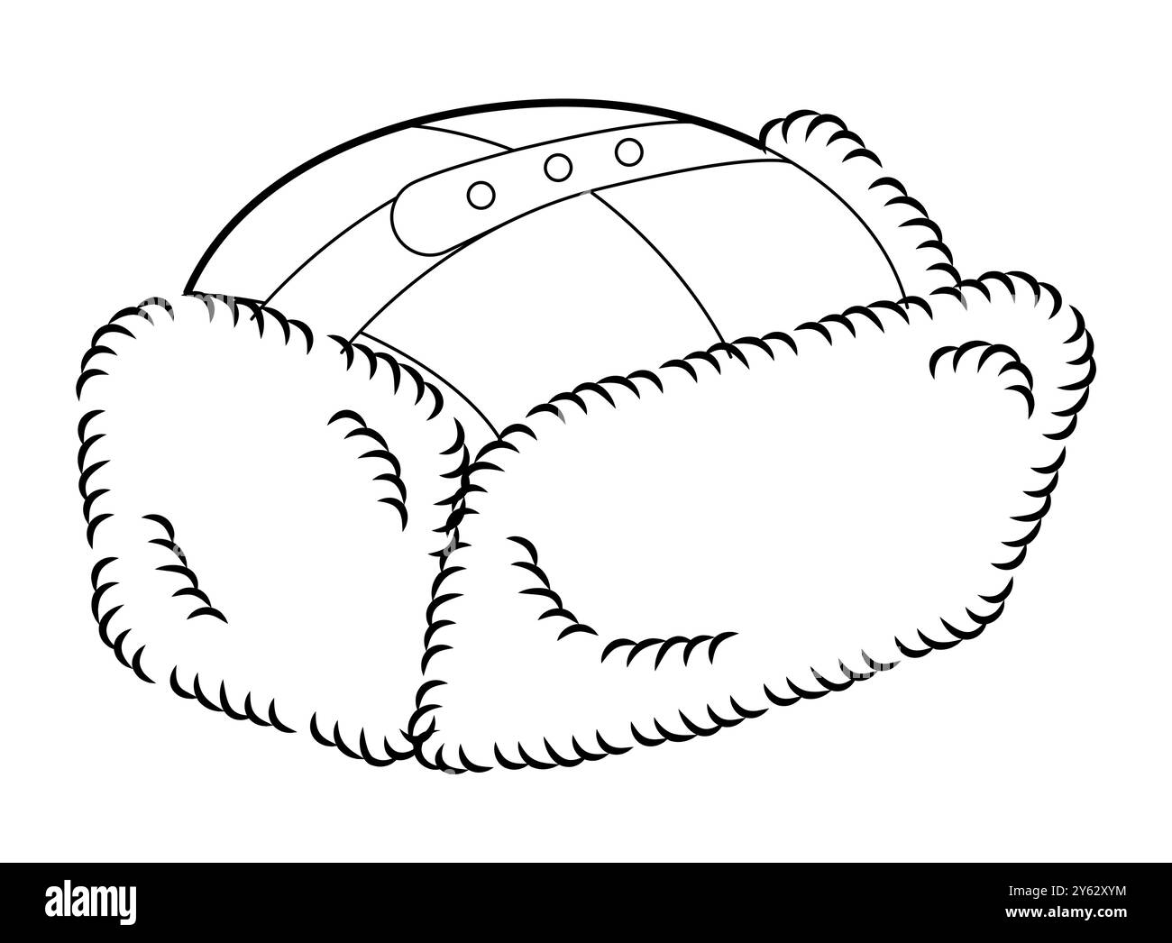 Ushanka Trapper Hat. Winter Head Fashion accessory cap with fur ...