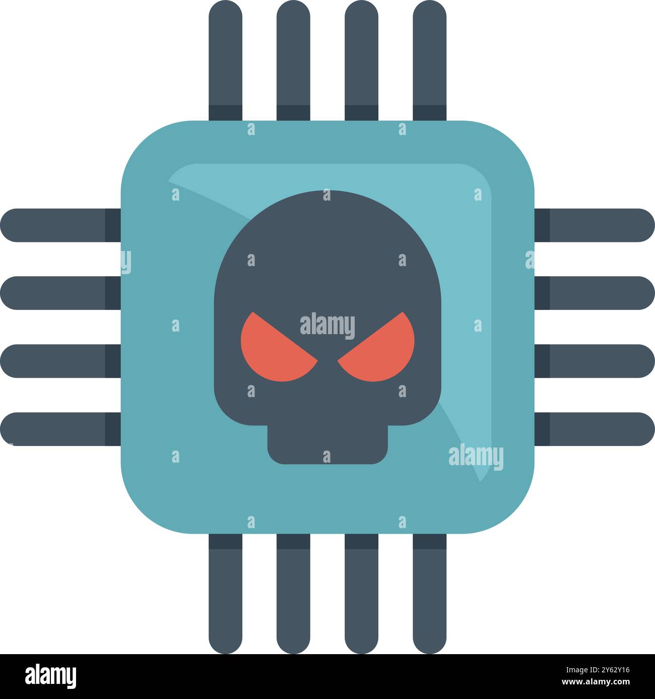 Blue hacker attack background skull Stock Vector Images - Alamy