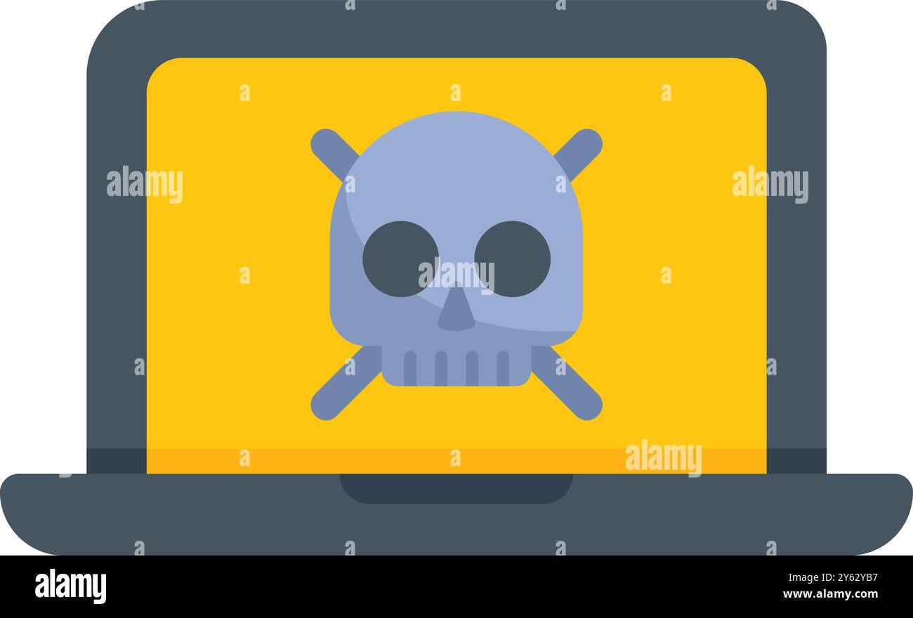 Warning skull on hacking background hi-res stock photography and images ...