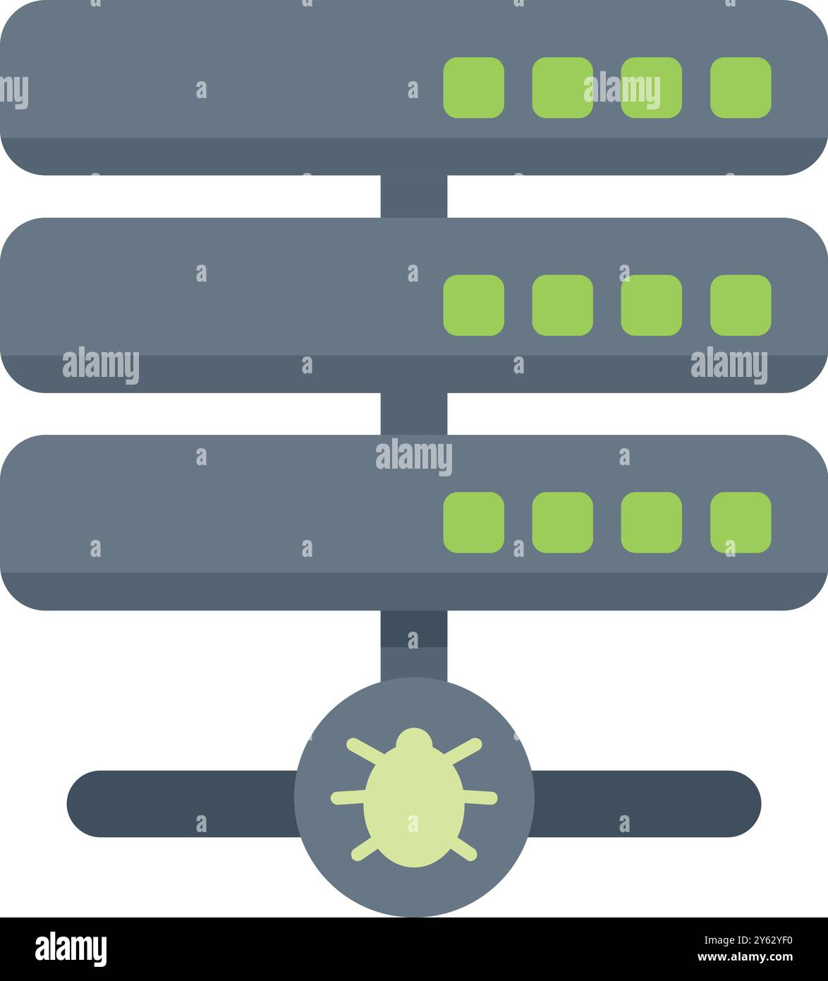 Virus Is Infecting A Server And Compromising Data Security Stock Vector Image And Art Alamy