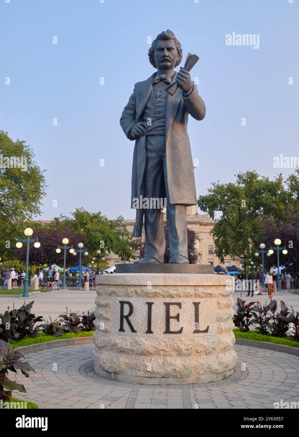 Statue of Louis Riel in Front of the Manitoba Legislature Stock Photo ...