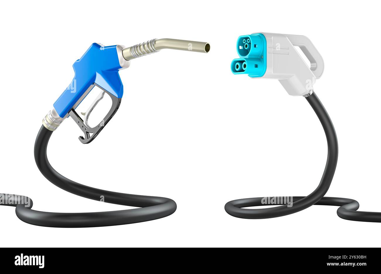 Electric vs petrol car Cut Out Stock Images & Pictures - Alamy