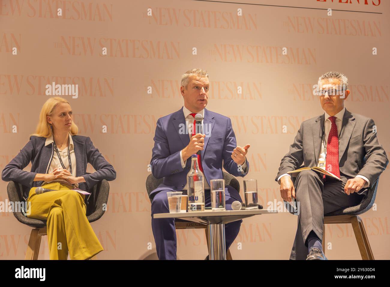 Liverpool, UK. 23 SEP, 2024. Luke Pollard MP speaks as part of a panel ...
