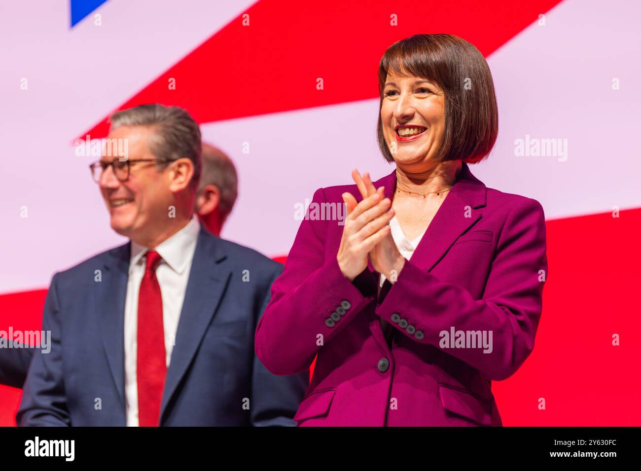 Liverpool, UK. 23 SEP, 2024. Rachel Reeves and Sir Keir Starmer on ...