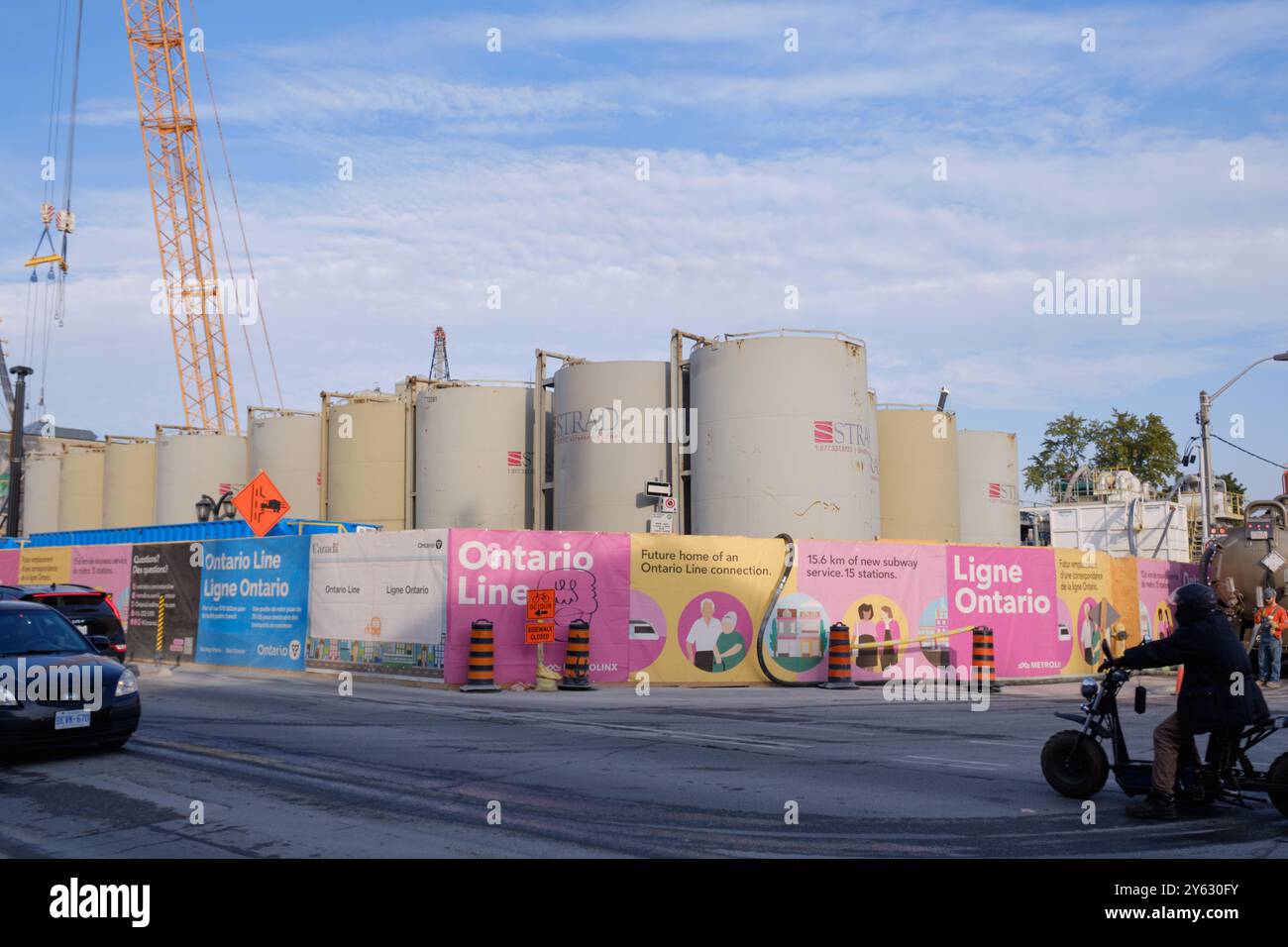 Toronto Ontario, September 2024. Construction site of the New Pape ...
