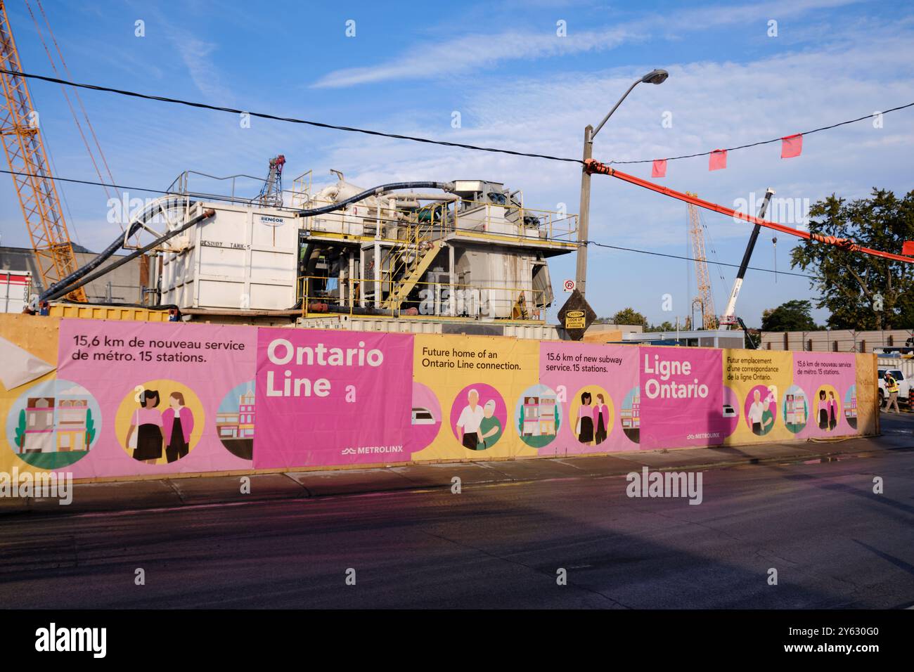 Toronto Ontario, September 2024. Construction site of the New Pape ...