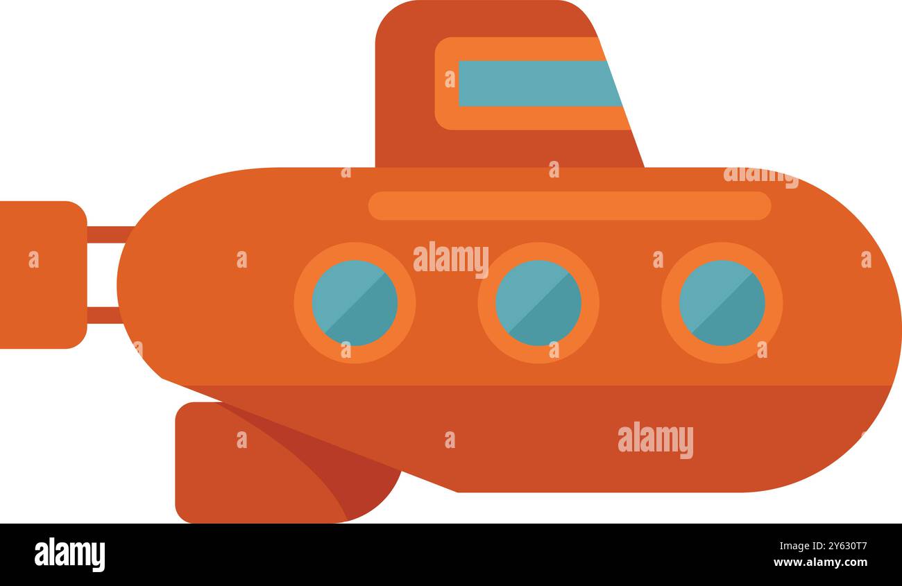Orange submarine is traversing the deep sea, offering a glimpse into underwater exploration ...