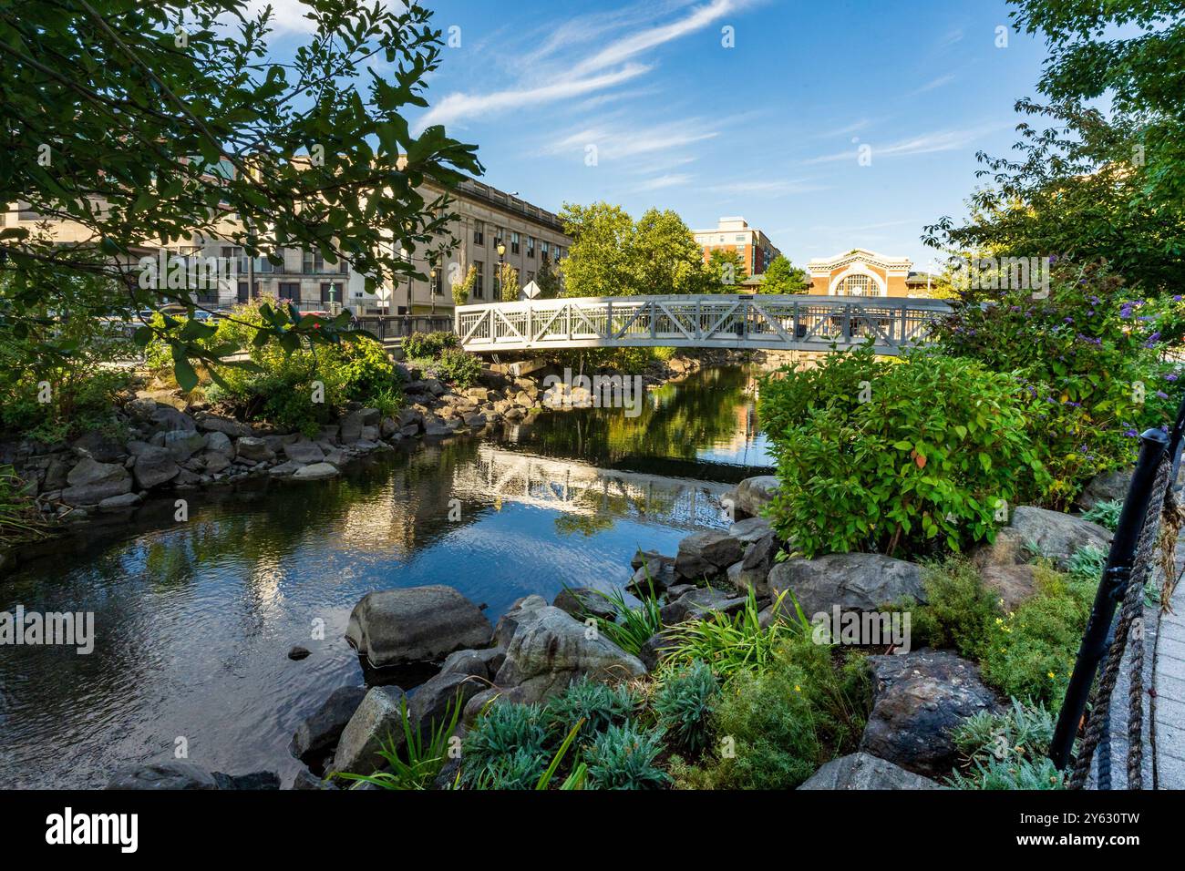 Yonkers, NY - US - Sep 21, 2024 Van der Donck Park at Larkin Plaza is a ...