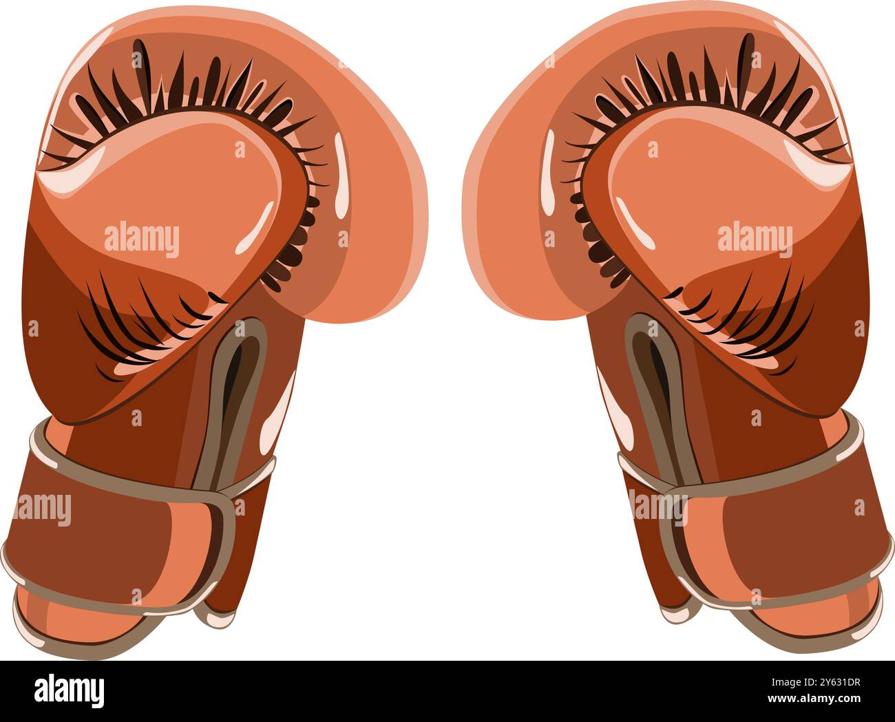 Boxing gloves isolated on white background. Vector illustration in ...