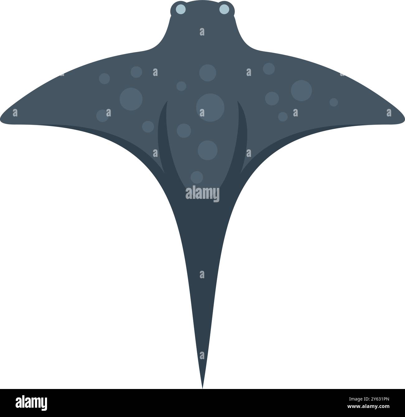 Black spotted eagle ray Stock Vector Images - Alamy