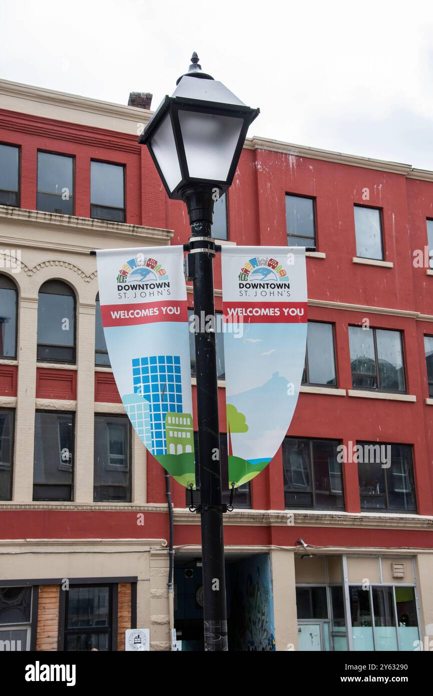 Downtown St. John's welcomes you banner in St. John's, Newfoundland ...