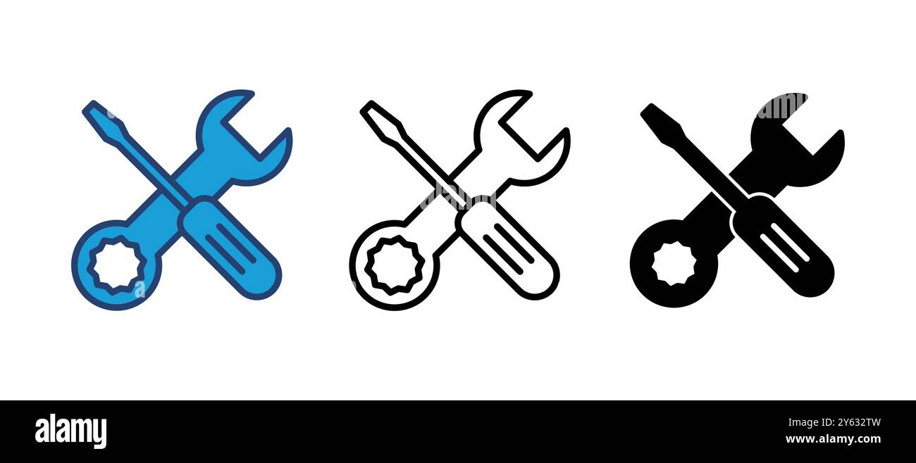 Repair tools icon vector. tool icon vector. setting icon vector. Wrench ...