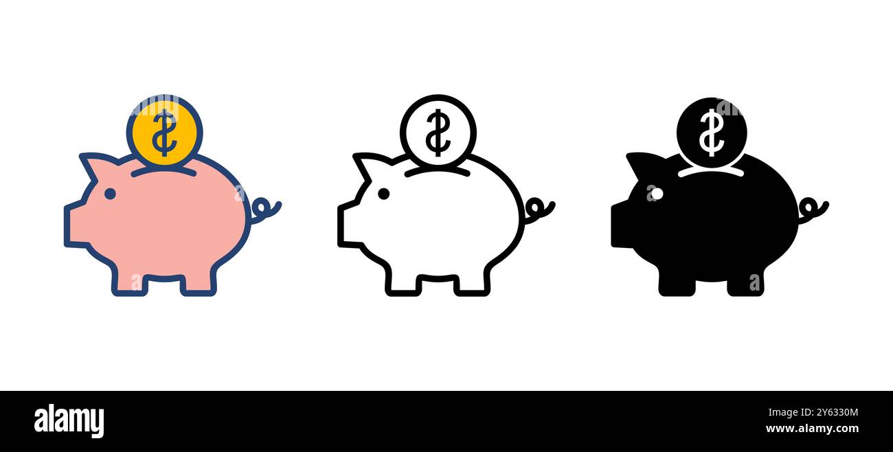 Invest piggy bank money Stock Vector Images - Alamy