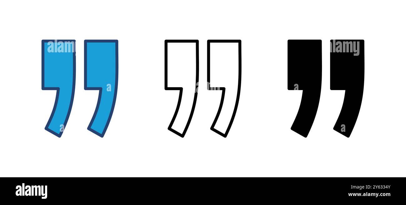 Quote icon vector. Quotation mark symbol Stock Vector Image & Art - Alamy