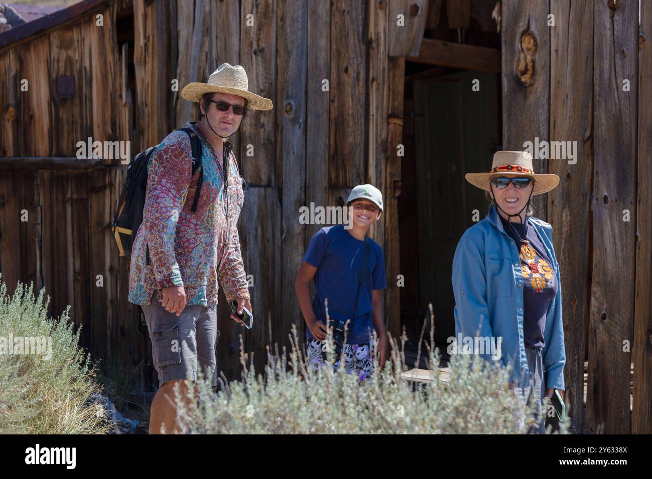 Bodhi Garrett, Vajra Garrett and Christine Kolisch at Bodie California ...