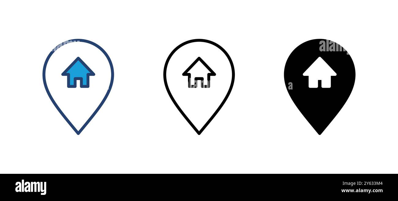 address icon vector. home location icon vector Stock Vector Image & Art ...