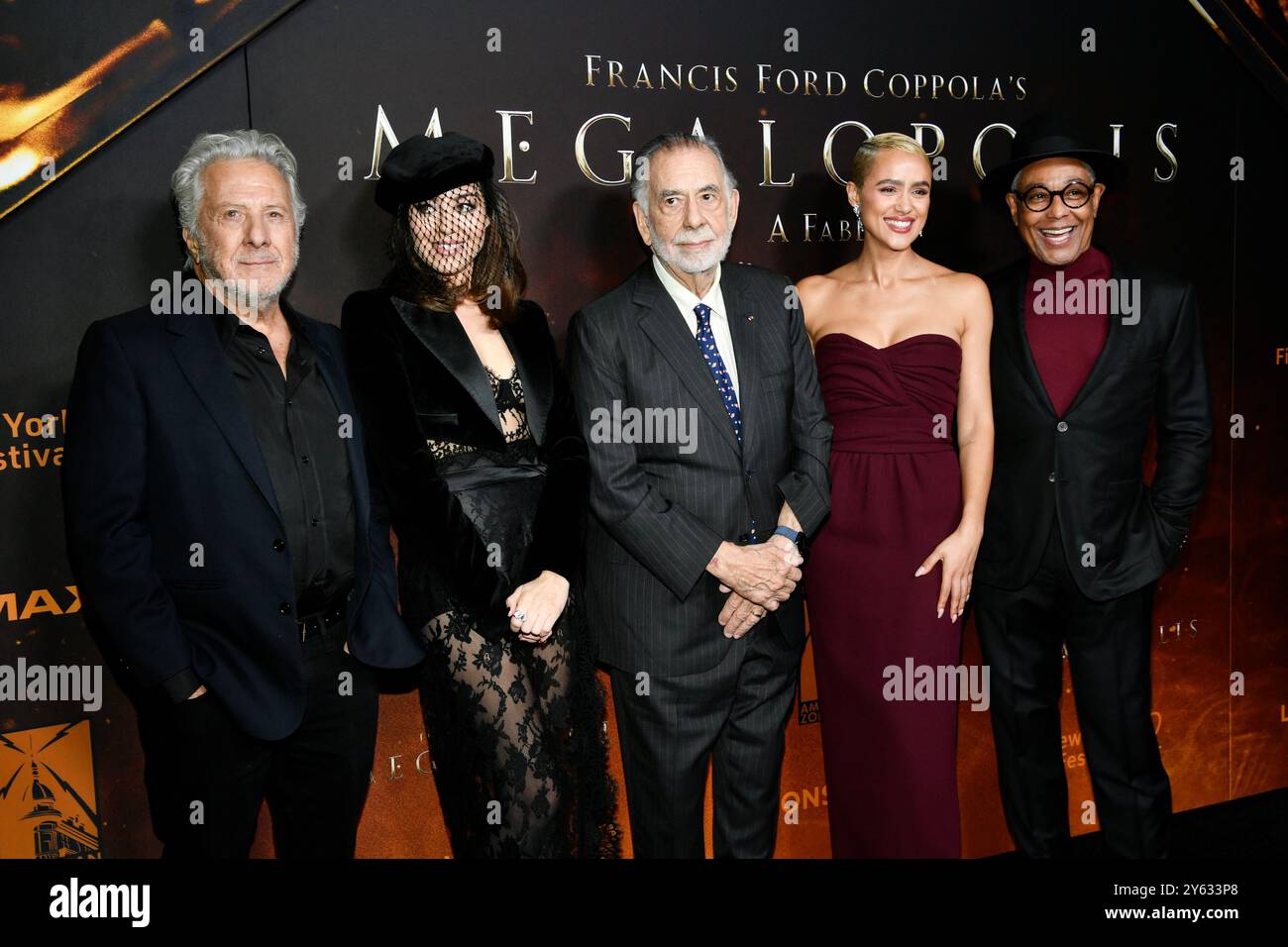 Dustin Hoffman, from left, Aubrey Plaza, Francis Ford Coppola, Nathalie Emmanuel, and Giancarlo ...