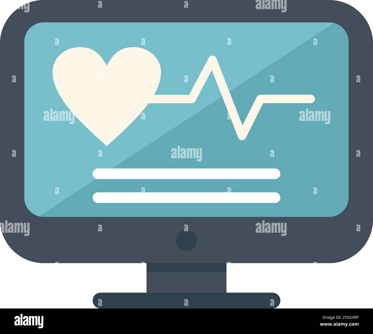 Computer monitor displaying heartbeat Stock Vector Images - Alamy