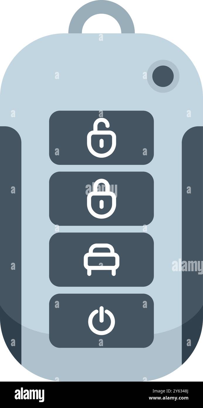 This vector illustration features a car keyless entry remote control ...
