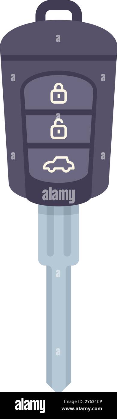Electronic car key with lock, unlock, and trunk buttons is enabling you ...
