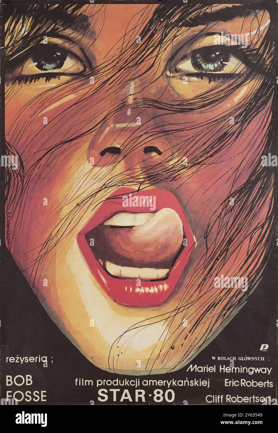 Movie poster "Star 80" by Bob Fosse. Museum: PRIVATE COLLECTION. Author ...