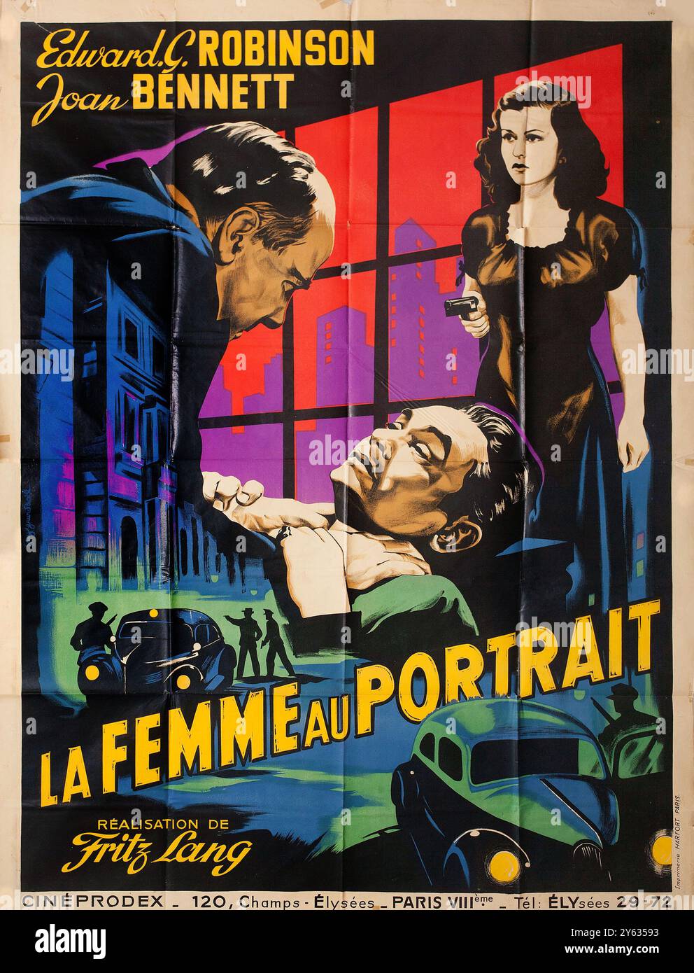 Movie poster "The Woman in the Window" by Fritz Lang. Museum: PRIVATE COLLECTION. Author: Guy ...