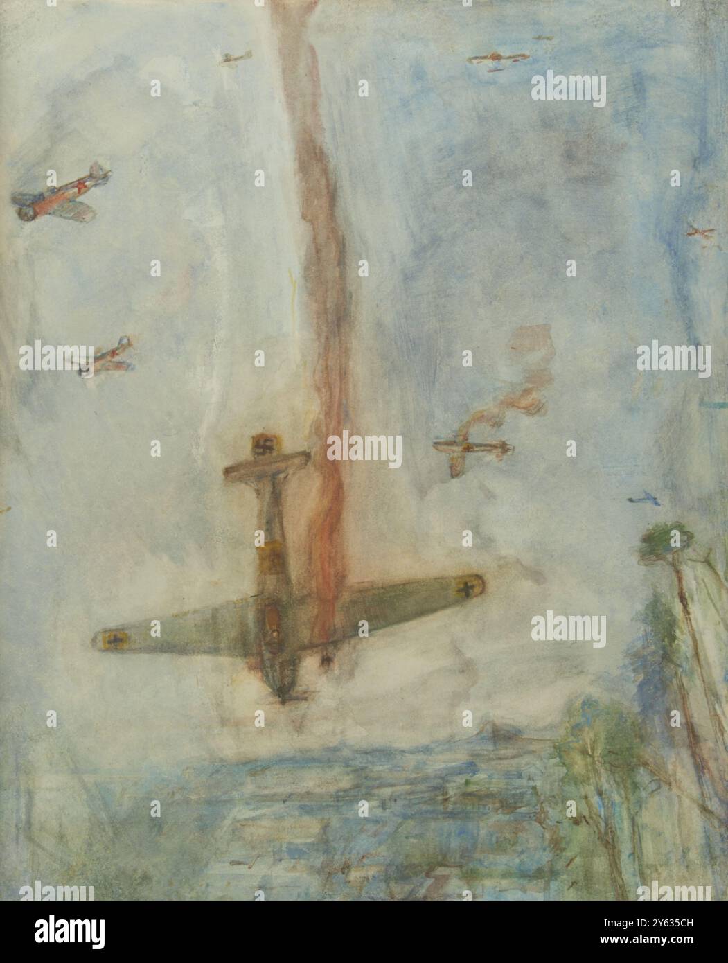 Downed German Plane. Museum: Institute of Russian Realist Art, Moscow ...