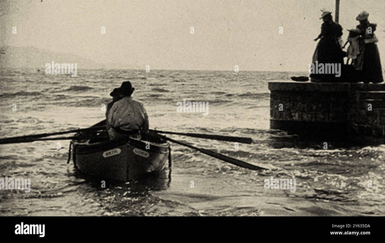 Scene from the film "Barque sortant du port" (Boat Leaving the Port) by ...