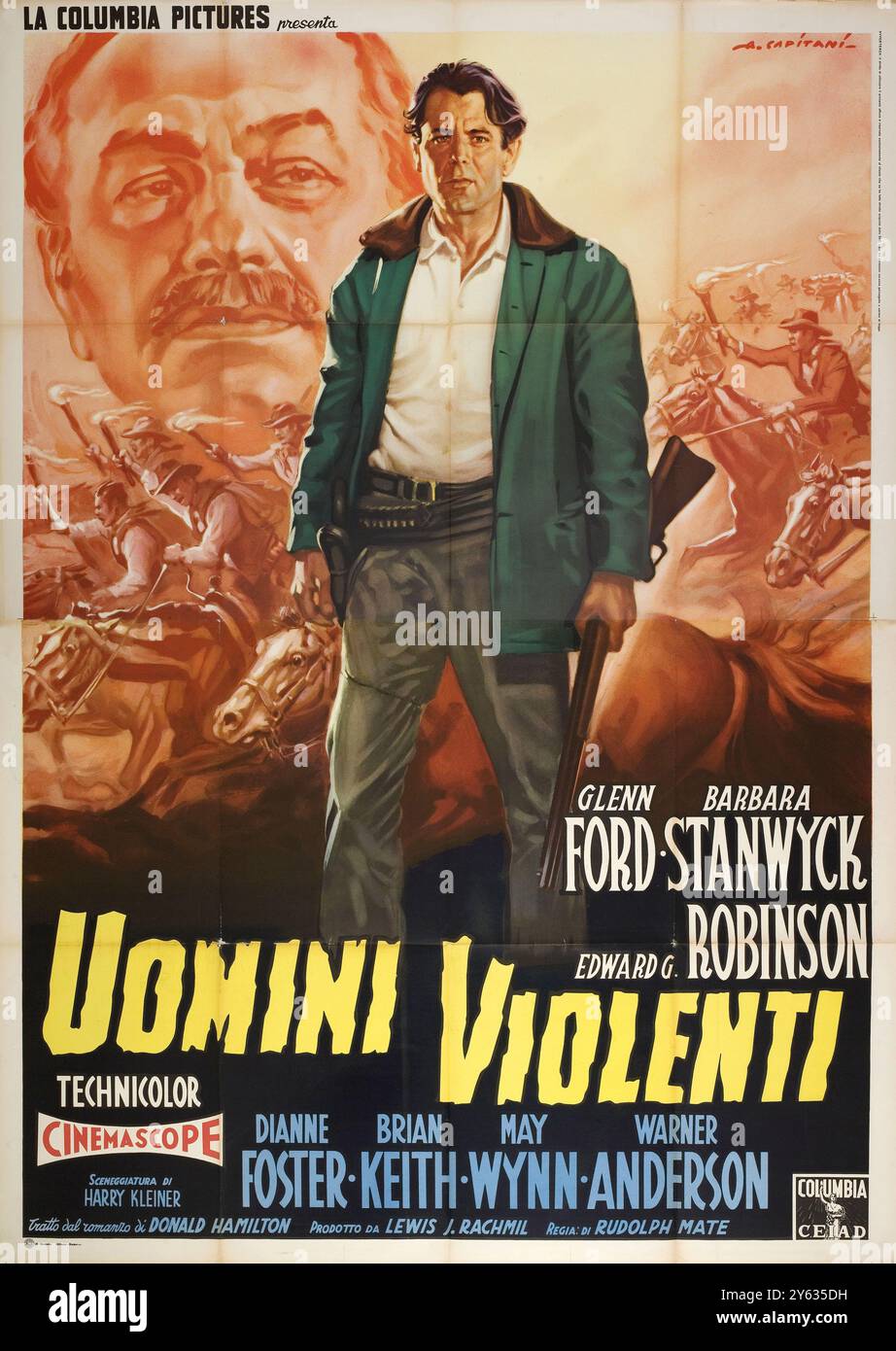 Movie poster "The Violent Men" by Rudolph Maté. Museum: PRIVATE ...