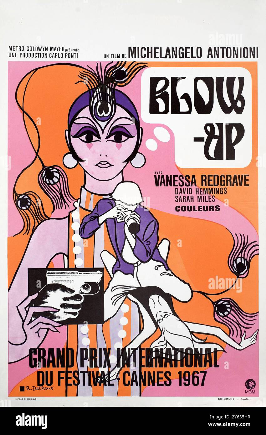 Movie poster "Blow-Up" by Michelangelo Antonioni. Museum: PRIVATE COLLECTION. Author: Robert ...