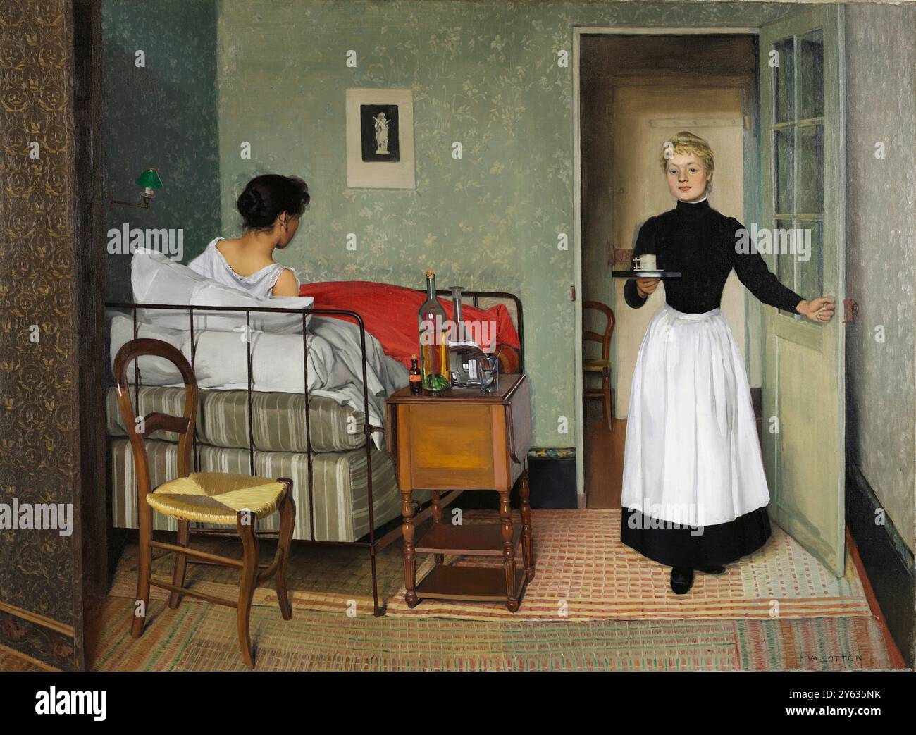 The sick. Museum: Kunsthaus Zürich. Author: Félix Edouard Vallotton ...