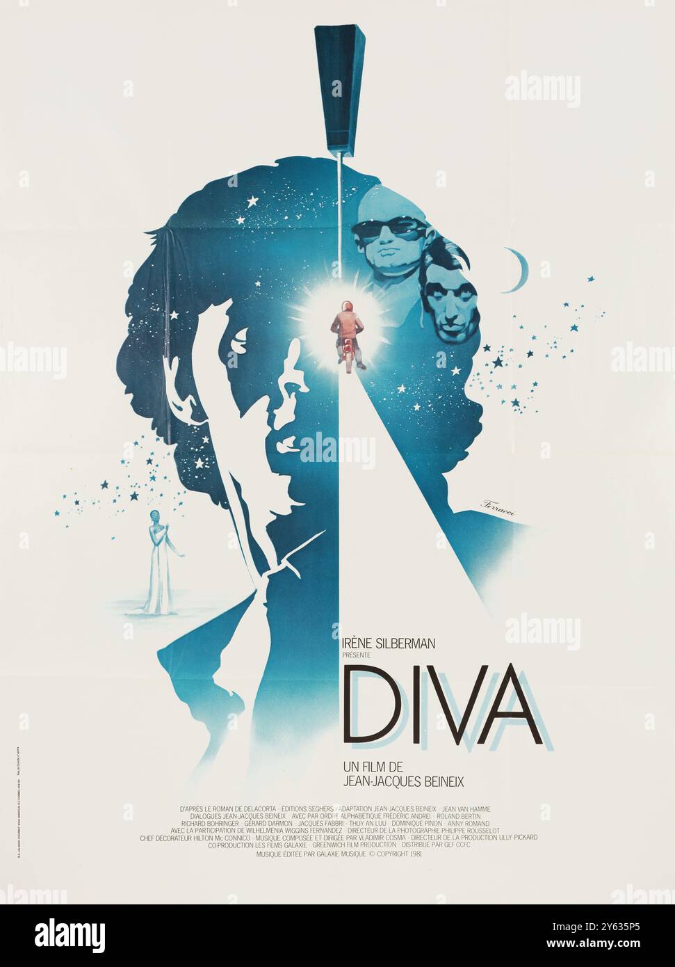 Movie poster "Diva" by Jean-Jacques Beineix. Museum: PRIVATE COLLECTION ...
