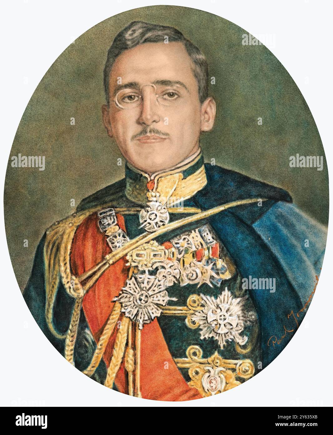 Portrait of King Alexander I of Yugoslavia (1888-1934). Museum: PRIVATE ...