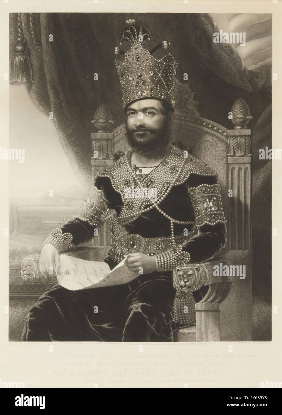 Portrait of Mohammad Shah Qajar (1810-1848). Museum: PRIVATE COLLECTION ...