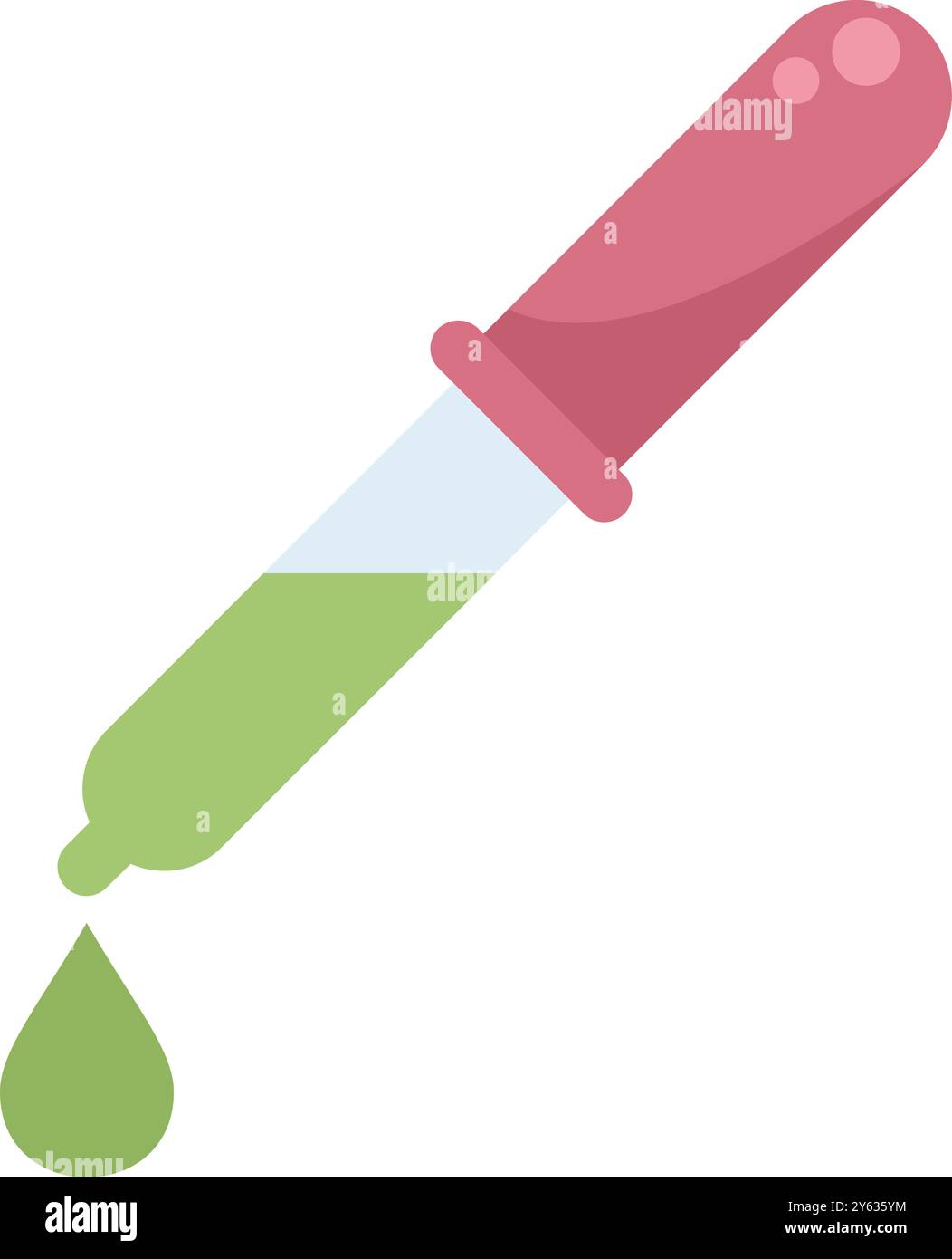 Chemical dropper dripping green liquid icon illustration featuring a ...