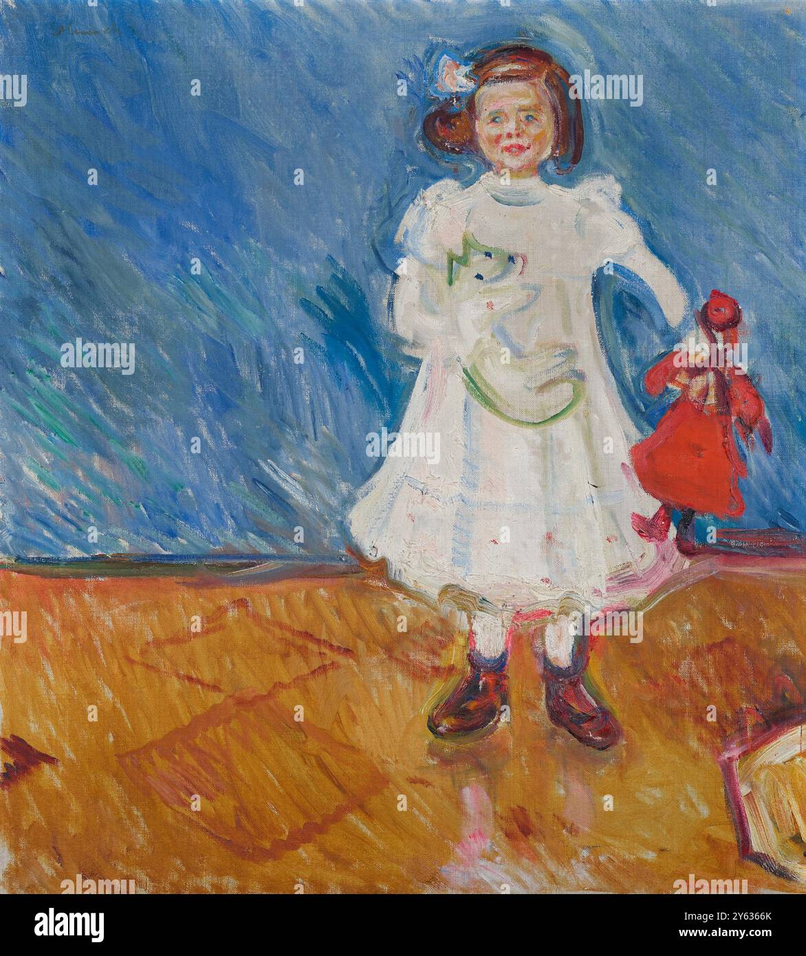 Girl with Doll. Museum: Kunsthaus Zürich. Author: EDVARD MUNCH Stock ...